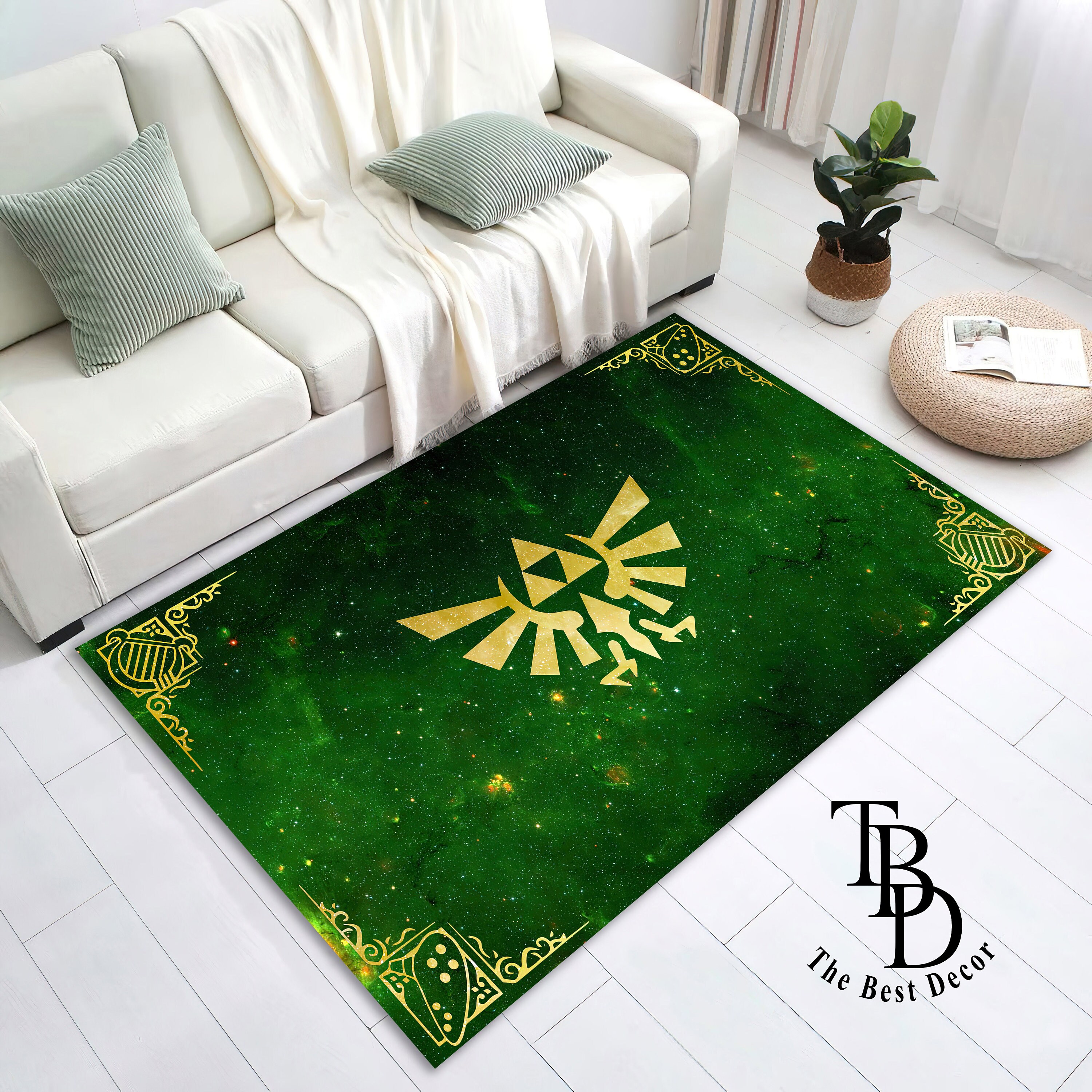 Zelda Rug, Legend of Zelda Mat, Game Symbol Round Rug, Cool Gamer Mat ...