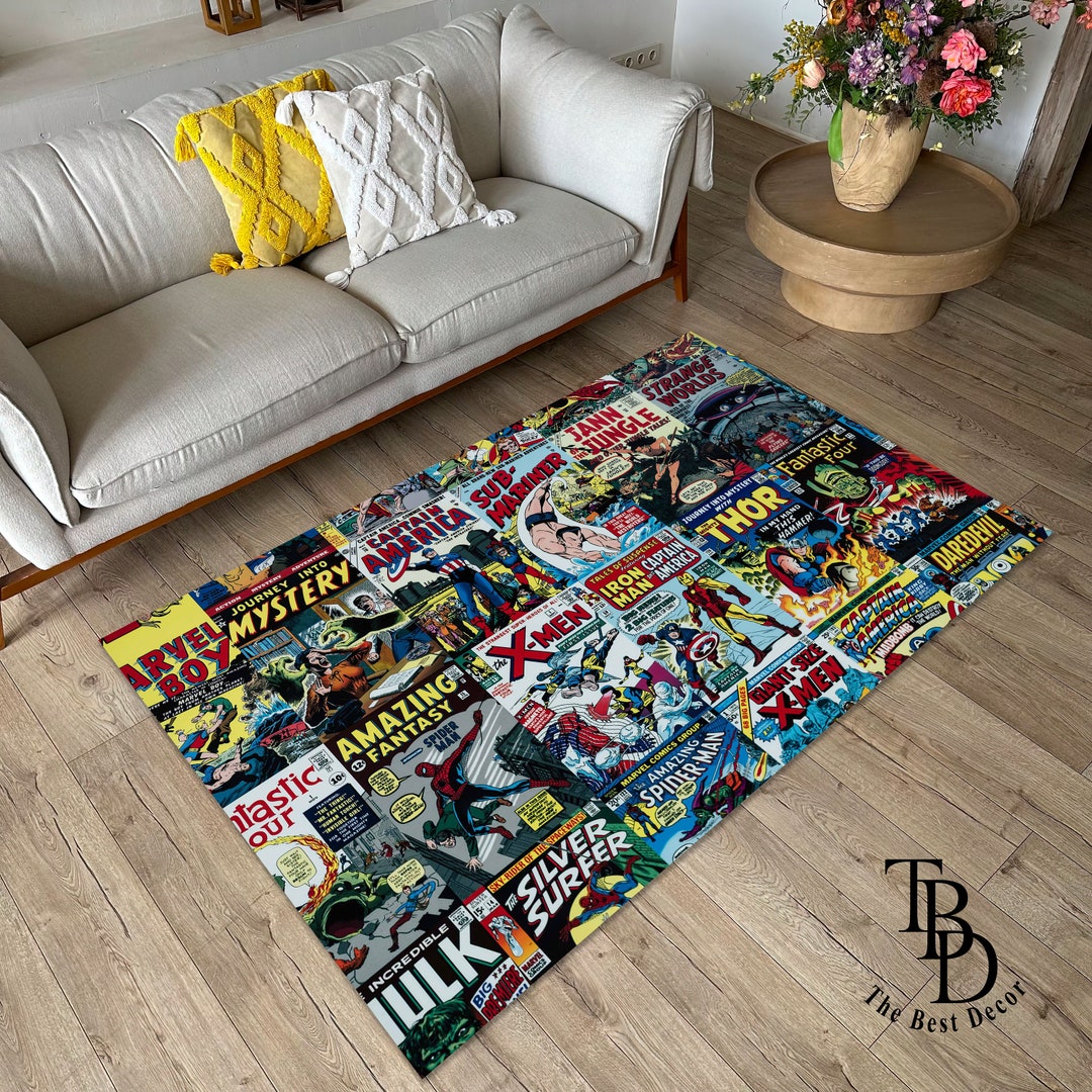 Avengers Rug, Superhero Marvel Rug, Ironman Rug, Thor Mat, Captain ...