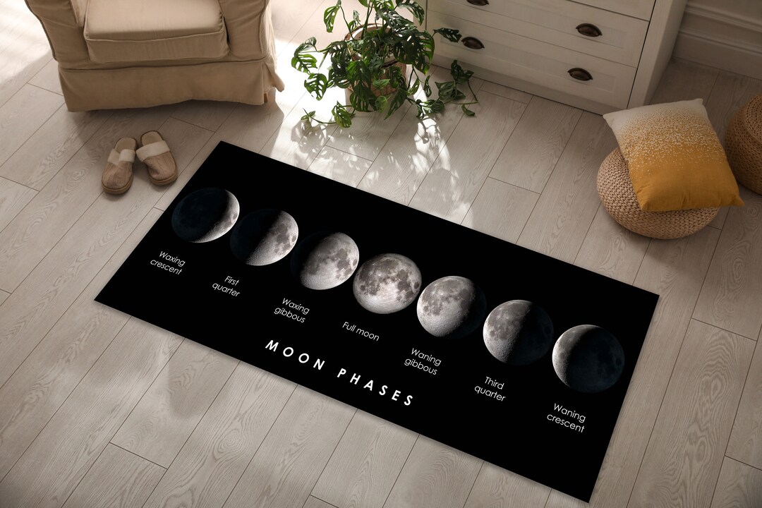 Moon Rug, Mystic Rug, Moon Themed Runner Rug, Moon Tarot Rug, Zodiac ...
