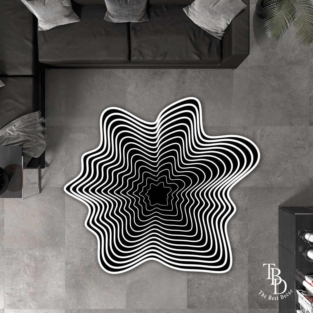 Cut Shaped Vortex Rug 3D Vortex Illusion Rectangular Version - Etsy