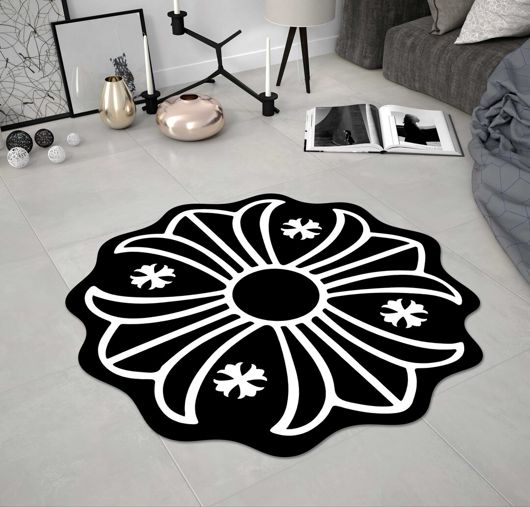 Chrome Hearts Rug, Handmade Rug, Horseshoe Custom Carpet, Streetwear ...