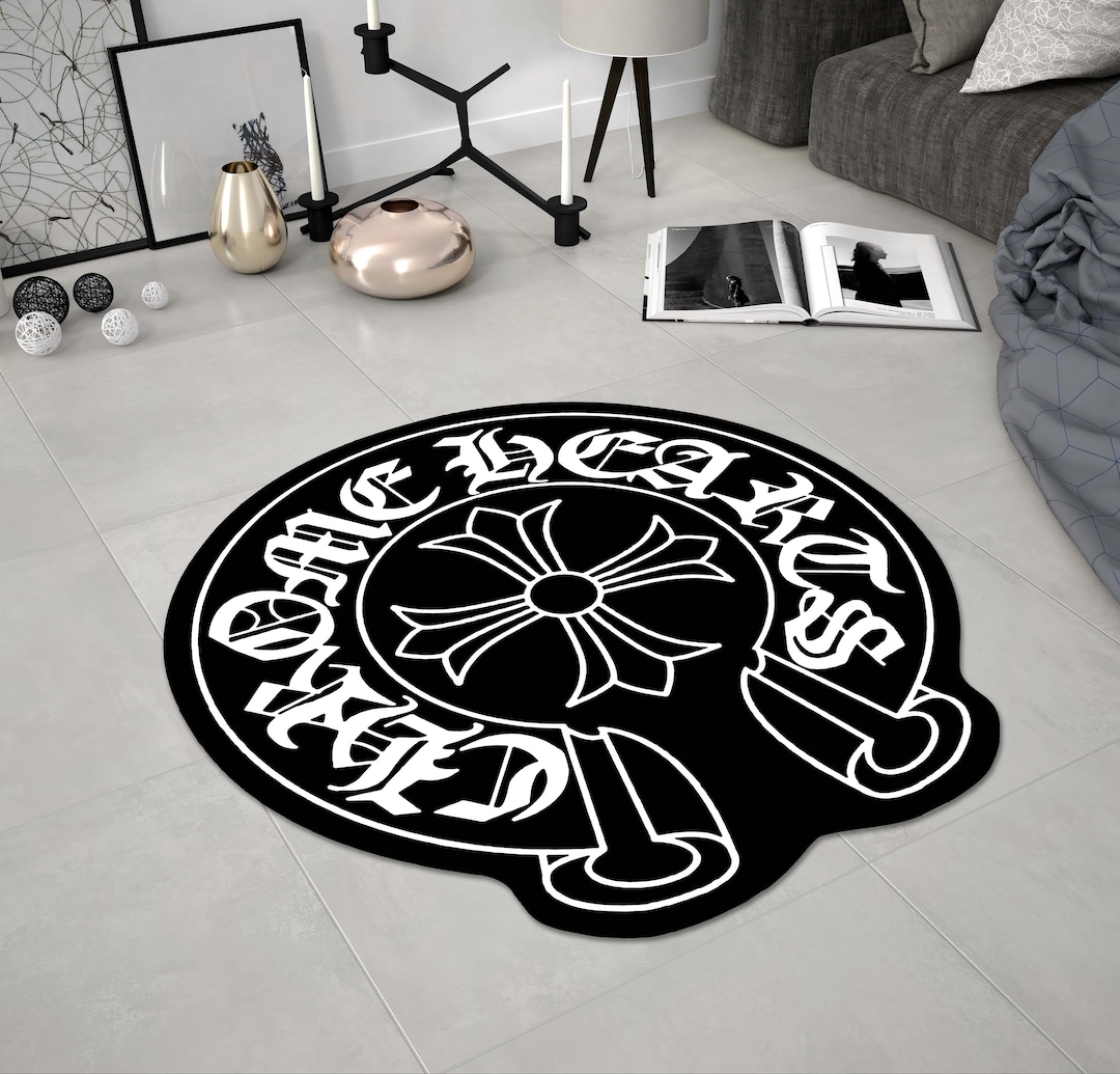 Chrome Hearts Rug, Handmade Rug, Horseshoe Custom Carpet, Streetwear ...