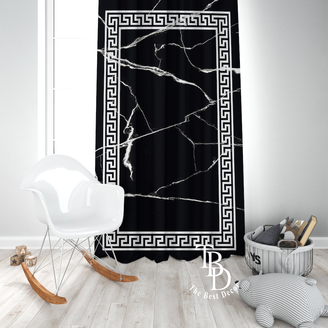 Marble Greek Border Curtain, Ancient Greek Curtains, Luxury Decor ...