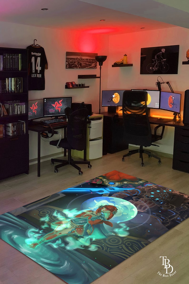 Zelda Rug, Legend of Zelda Mat, Gift for Gamer, Game Room Rug, Zelda ...
