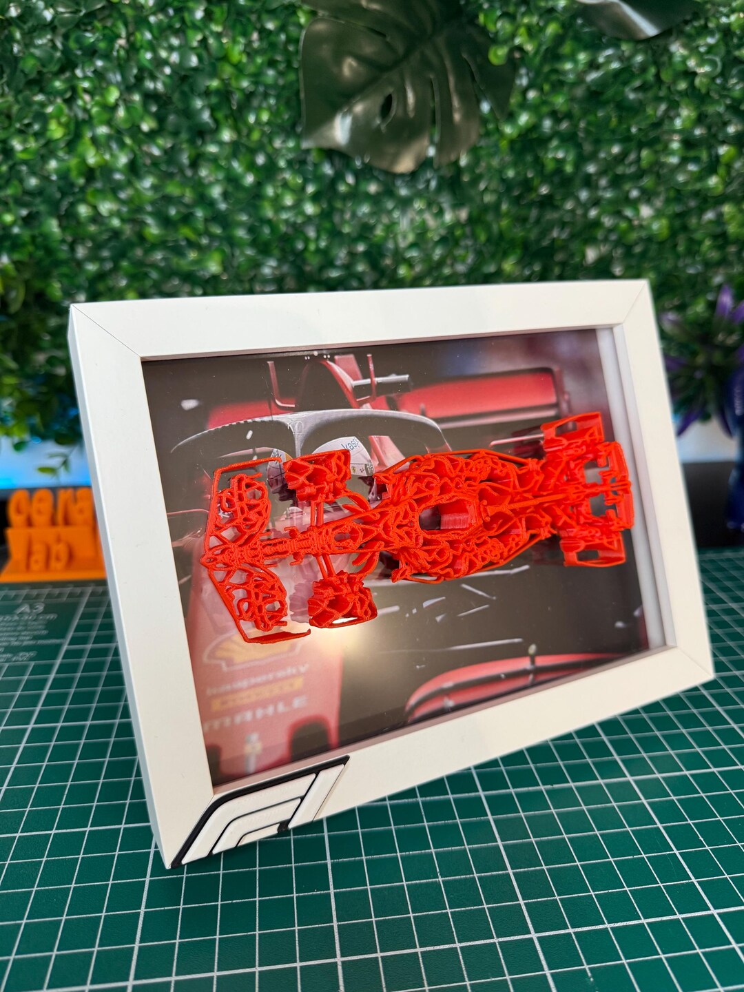 Ferrari Frame Minimal Vector Art Leclerc F1 Frame 3D 2024 GP Formula 1 ...