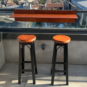 Balcony Bar Railing Table, Deck Rail Desk Table Outdoor Patio Furniture ...