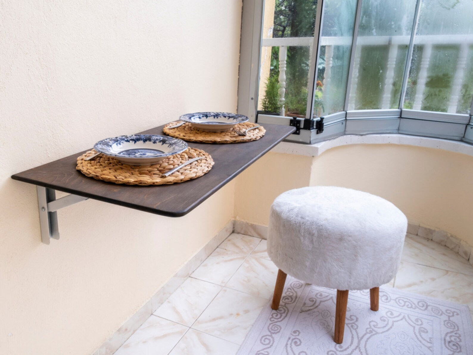 Spacesaver Home Office Foldable Kitchen Table, Fold Down Small Space Saving Desk, Mid Century ...