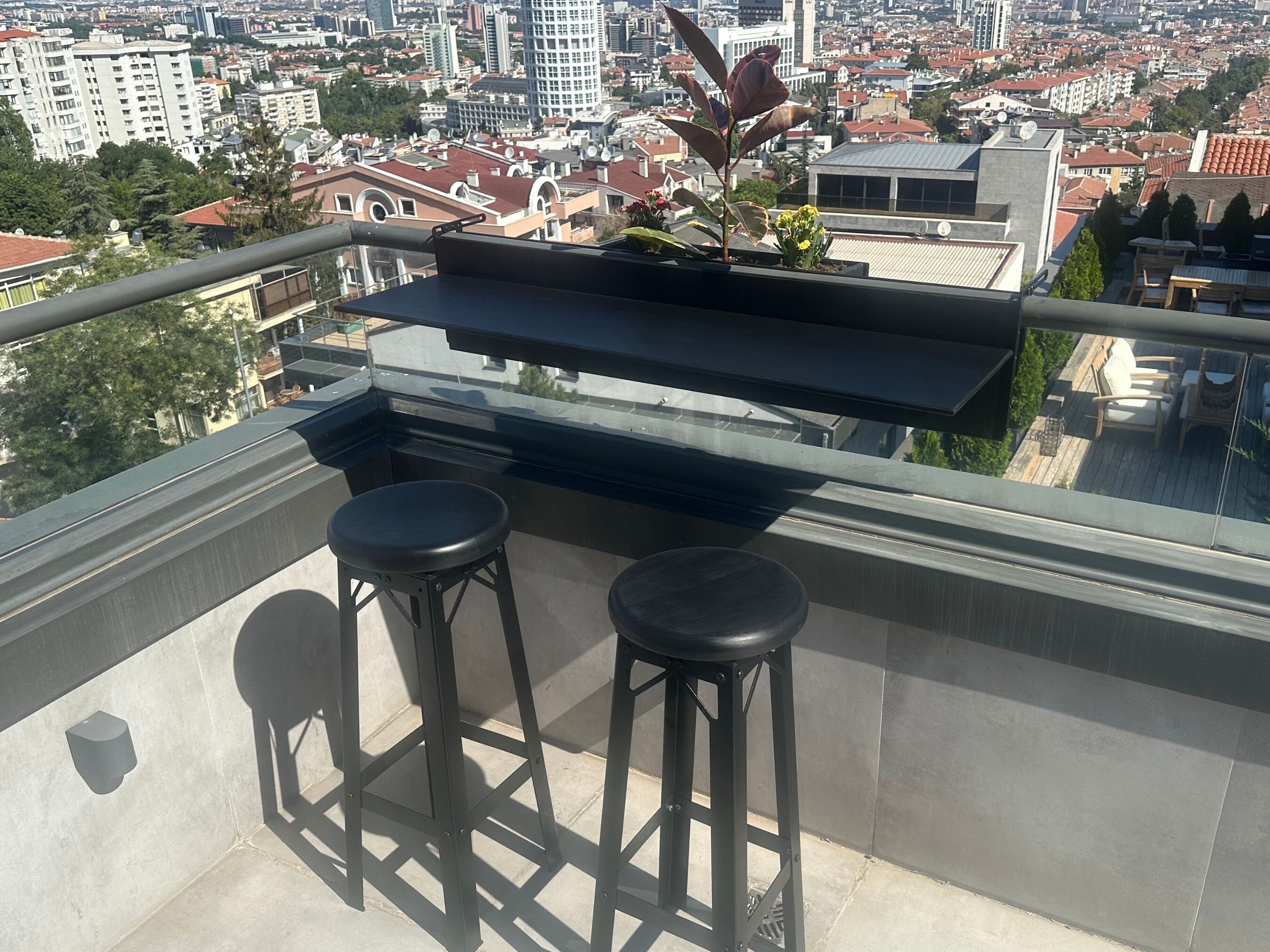 Folding Balcony Bar Table, Railing Deck Table Wooden Pub Rail Tables - Etsy
