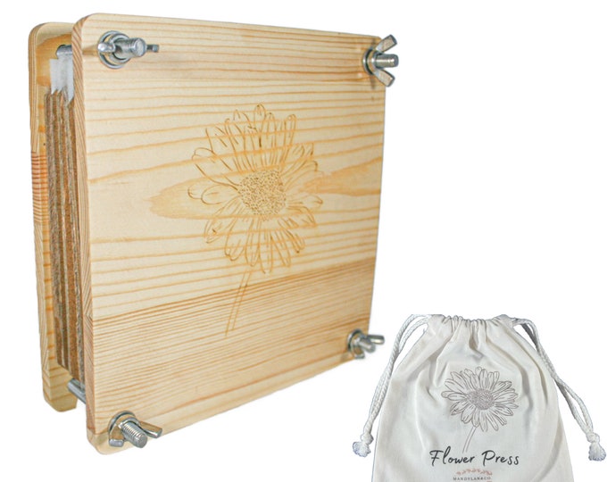 Personalized Flower Press Gift Idea Nature Lovers Pressing Flowers Kit ...