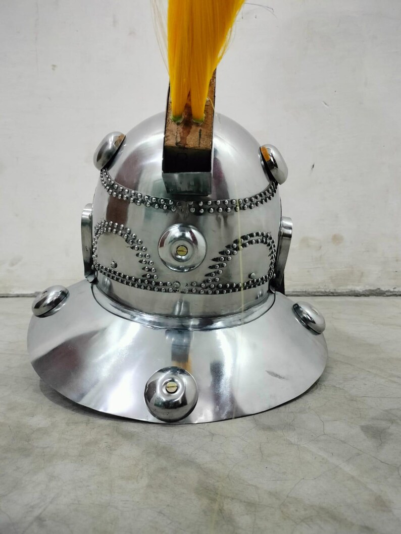 Medieval Roman Helmet Imperial Soldier Helmet With Yellow Plume Made ...