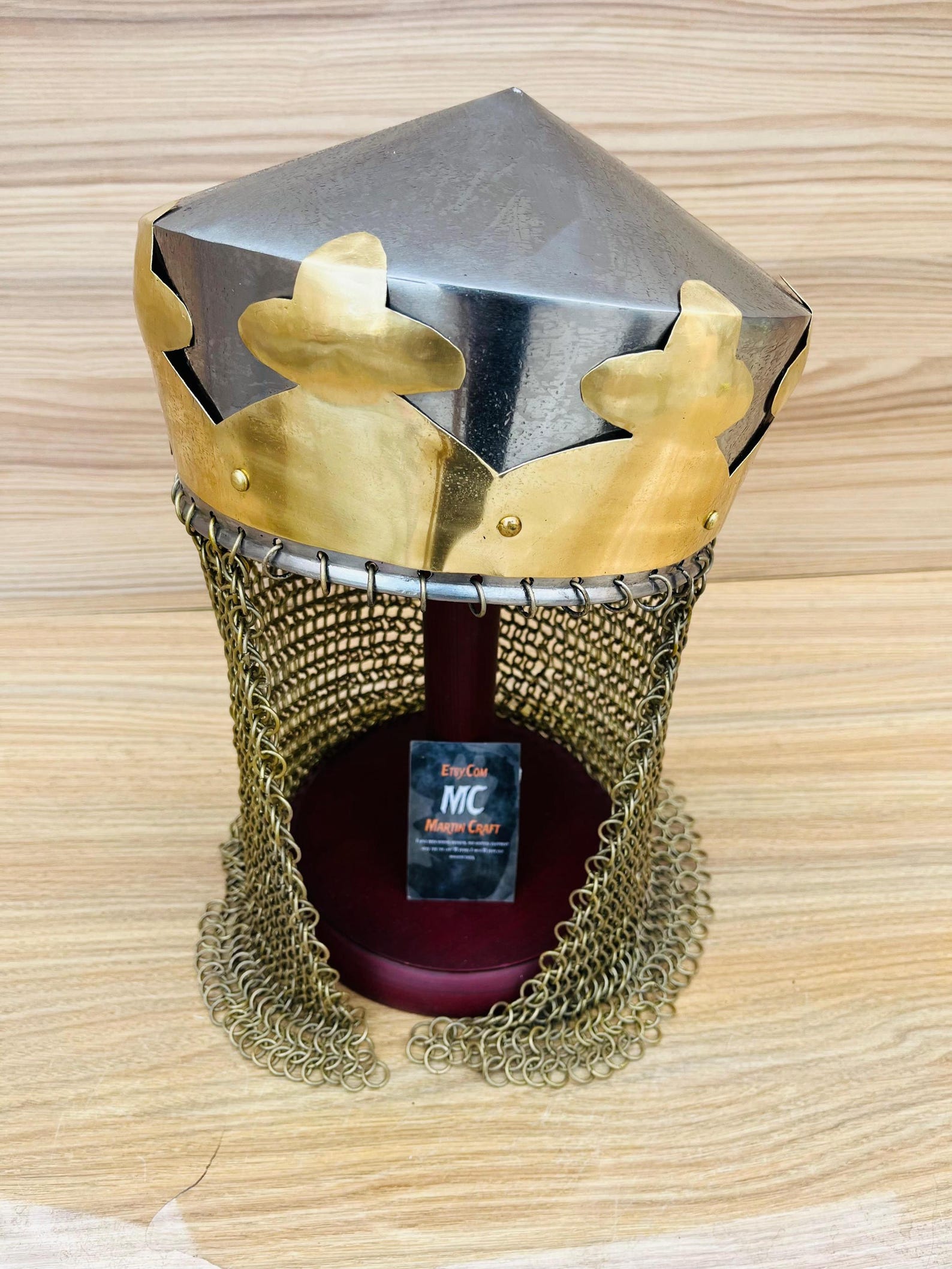 Medieval Knight’s Chainmail Helmet-historical Battle Ready Kettle Head ...