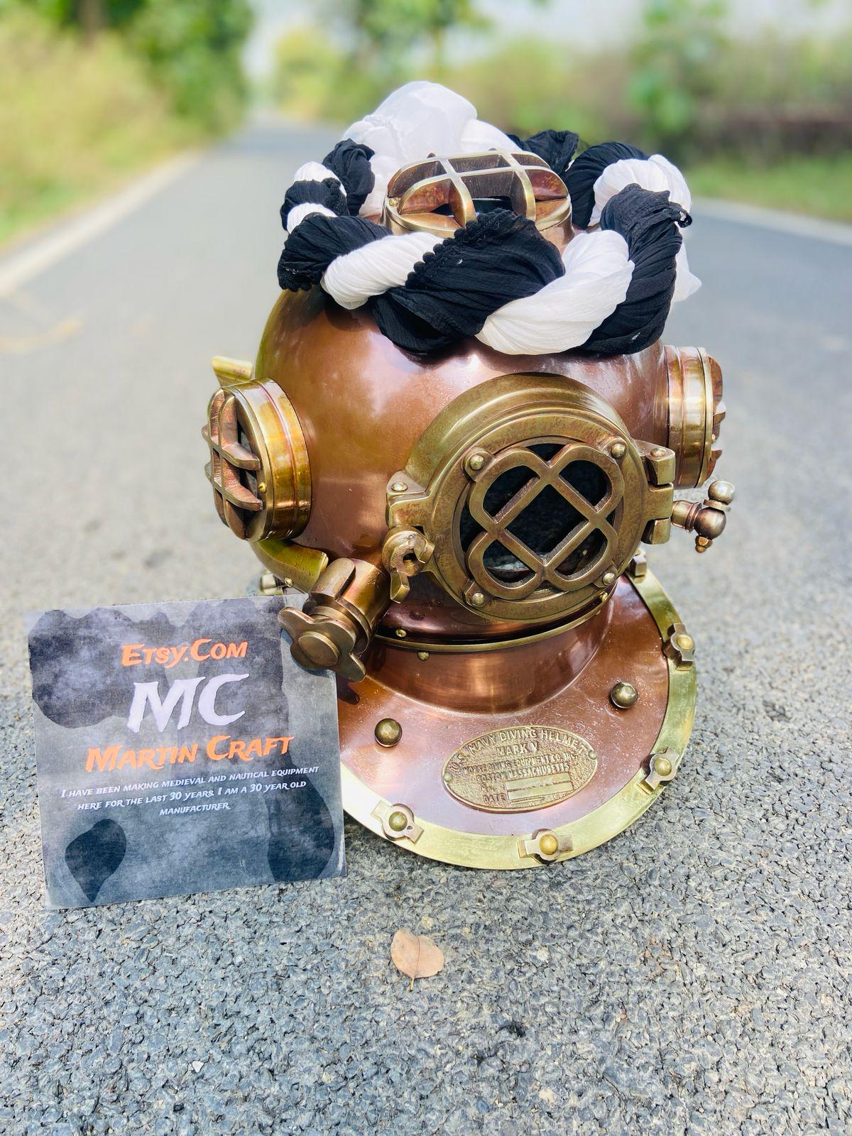 Commando Diving Helmet Scuba Vintage Diving Helmet US Navy Mark V ...