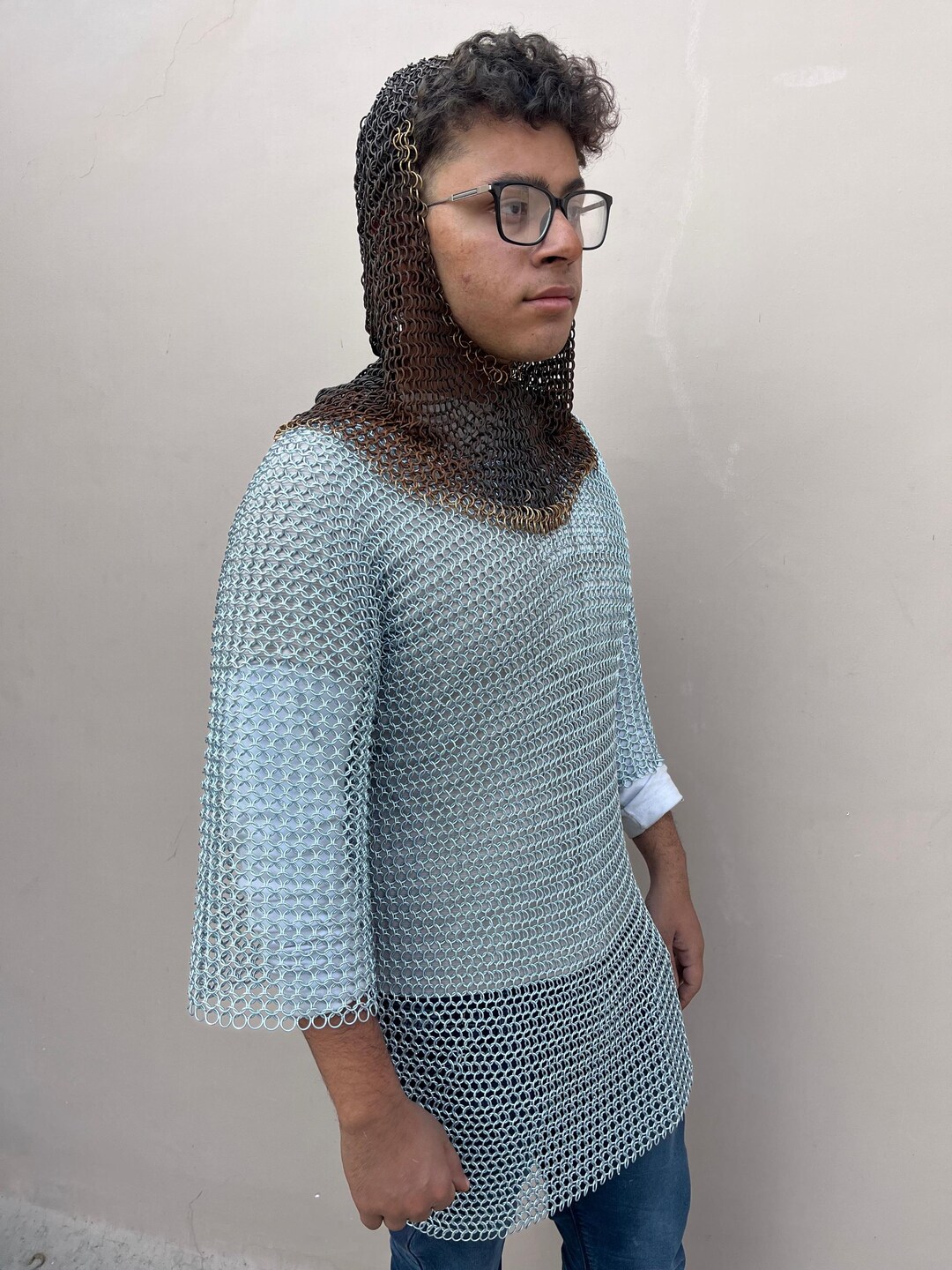 Handcrafted Medieval Steel Butted Chainmail Shirt for Men medieval LARP ...