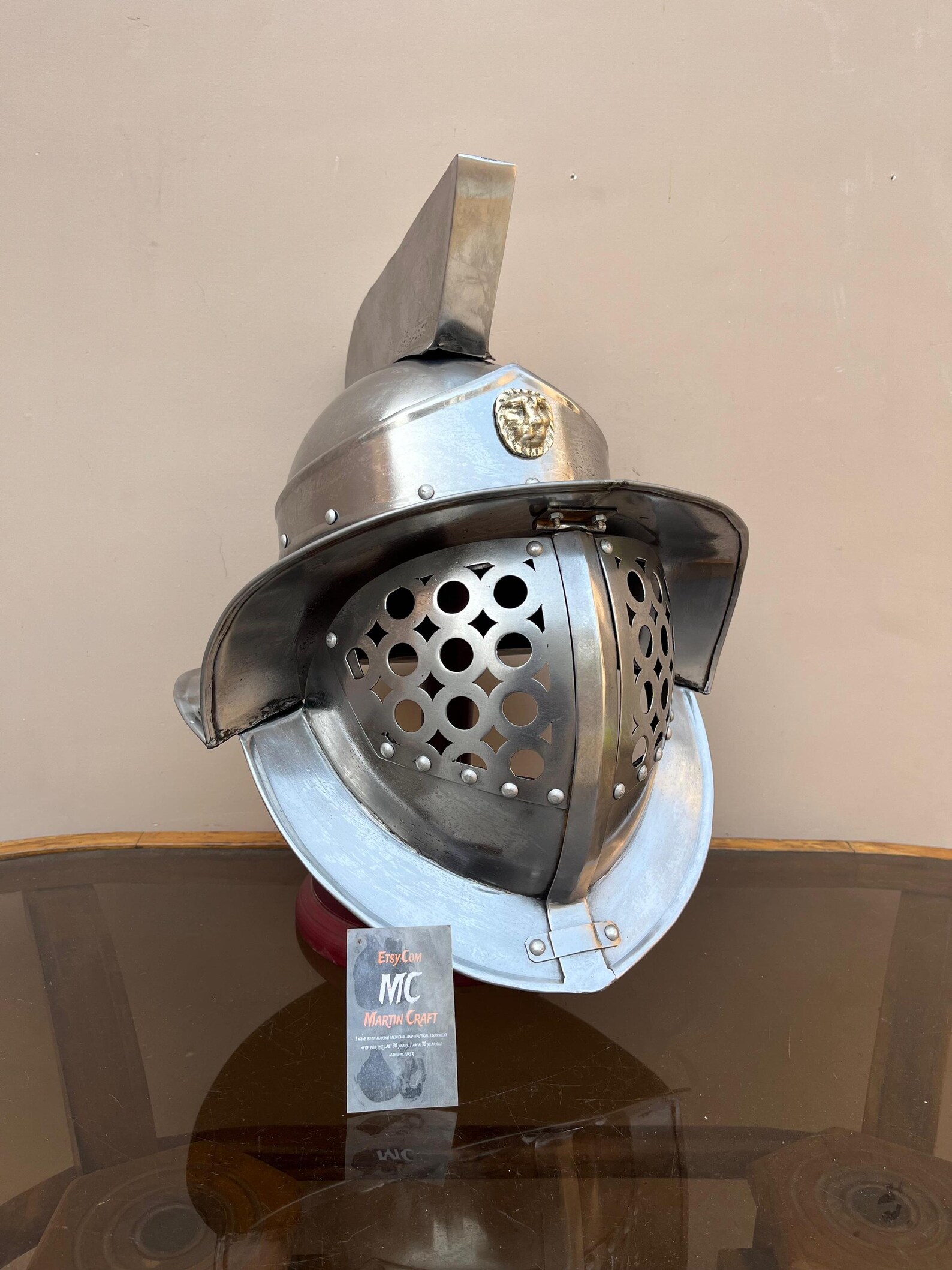 Handcrafted Steel Gladiator Helmet: Medieval Warrior Cosplay - Etsy UK
