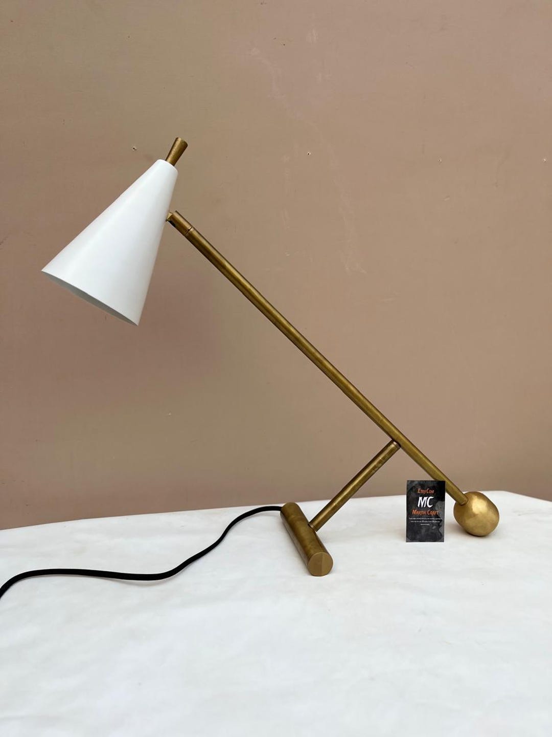 Mid Century Sputnik Table Lamp White Hand Made Table Lamp Light I ...