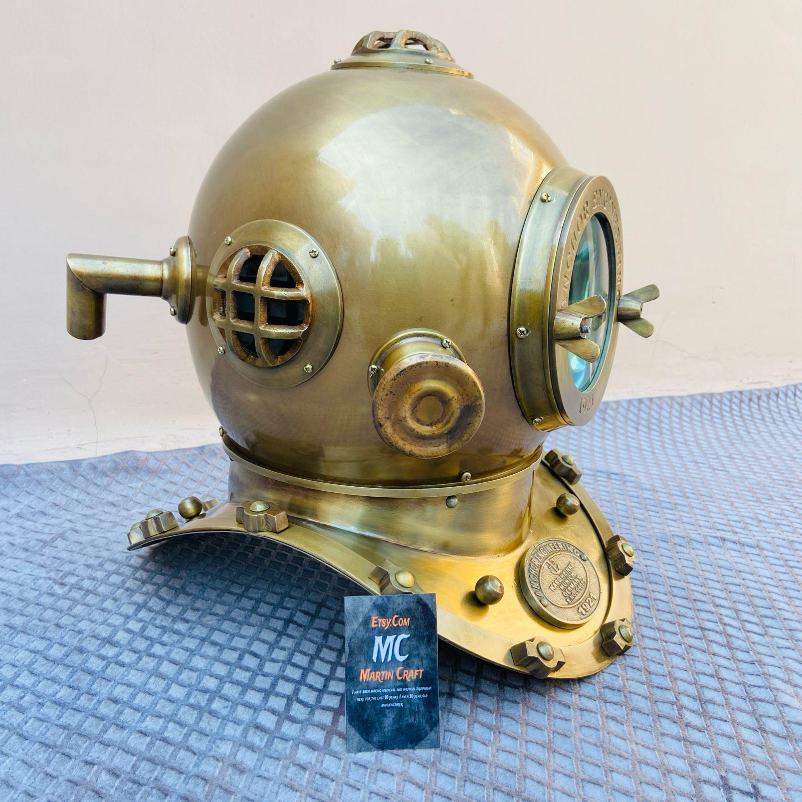 1921 Anchor Engineering Scuba Vintage Diving Helmet 18 Deep Sea Diving ...
