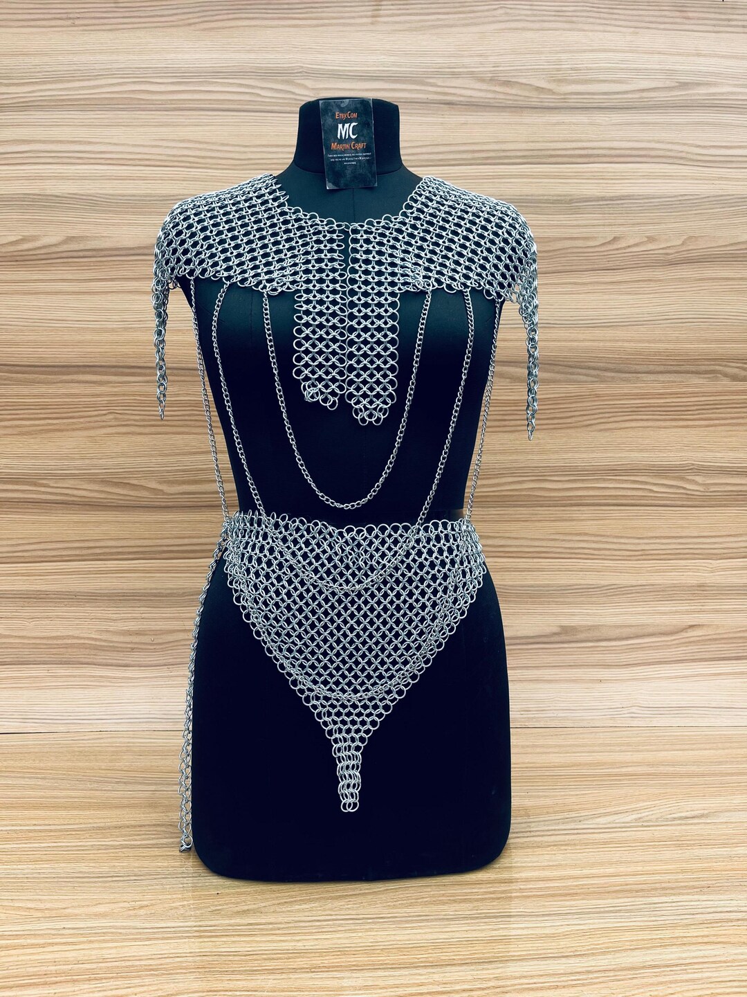 Women Medieval Chainmail Top and Skirt, Chain Layers Top,women ...