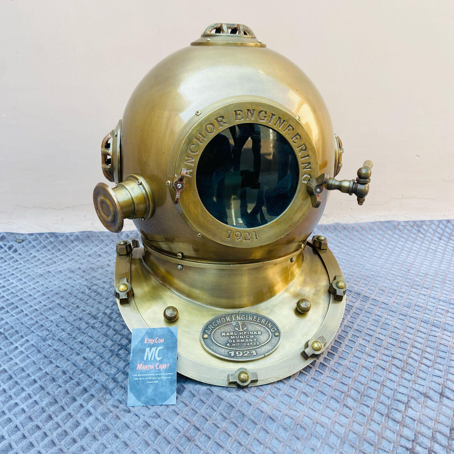 1921 Anchor Engineering Scuba Vintage Diving Helmet 18 Deep Sea Diving ...