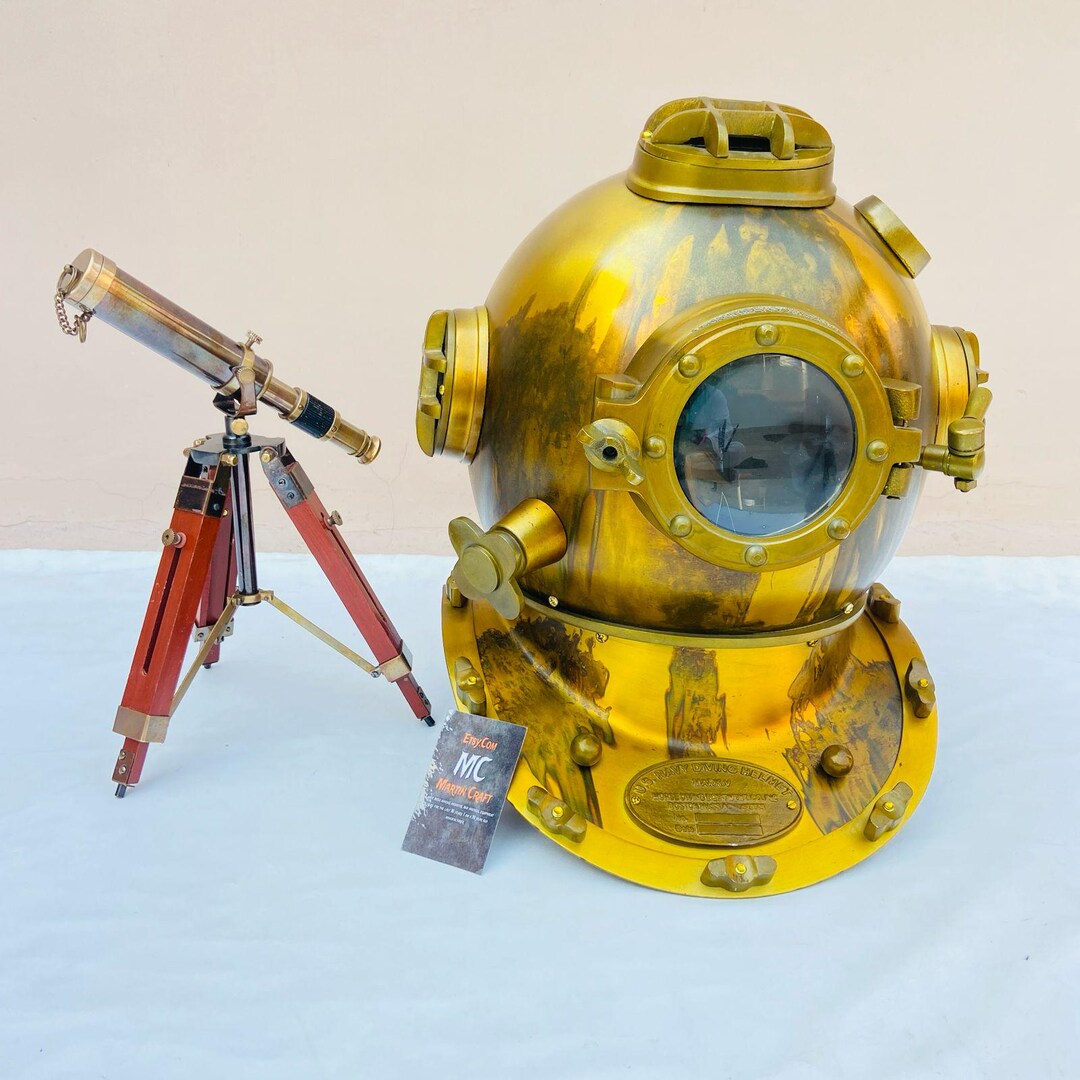 Scuba Vintage Diving Helmet Cammando Diving Helmet 18 Deep Sea Diving ...