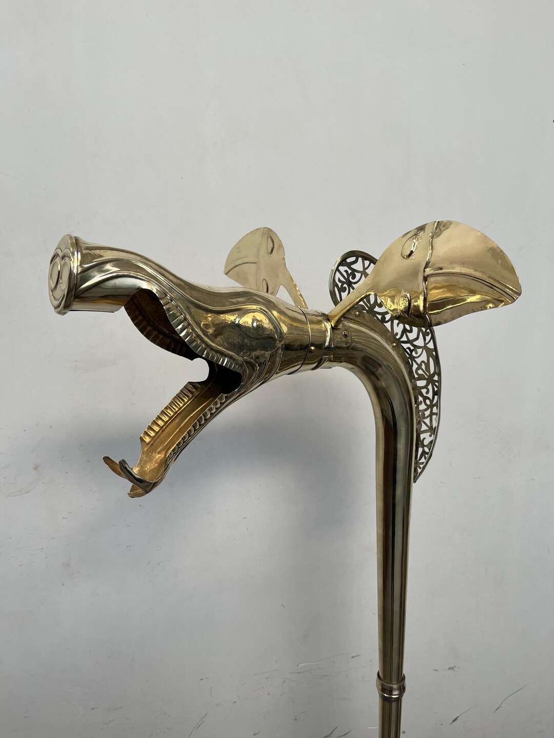 Full Brass Celtic Dragon Face Deskford Carnyx Fully Playable Medieval ...