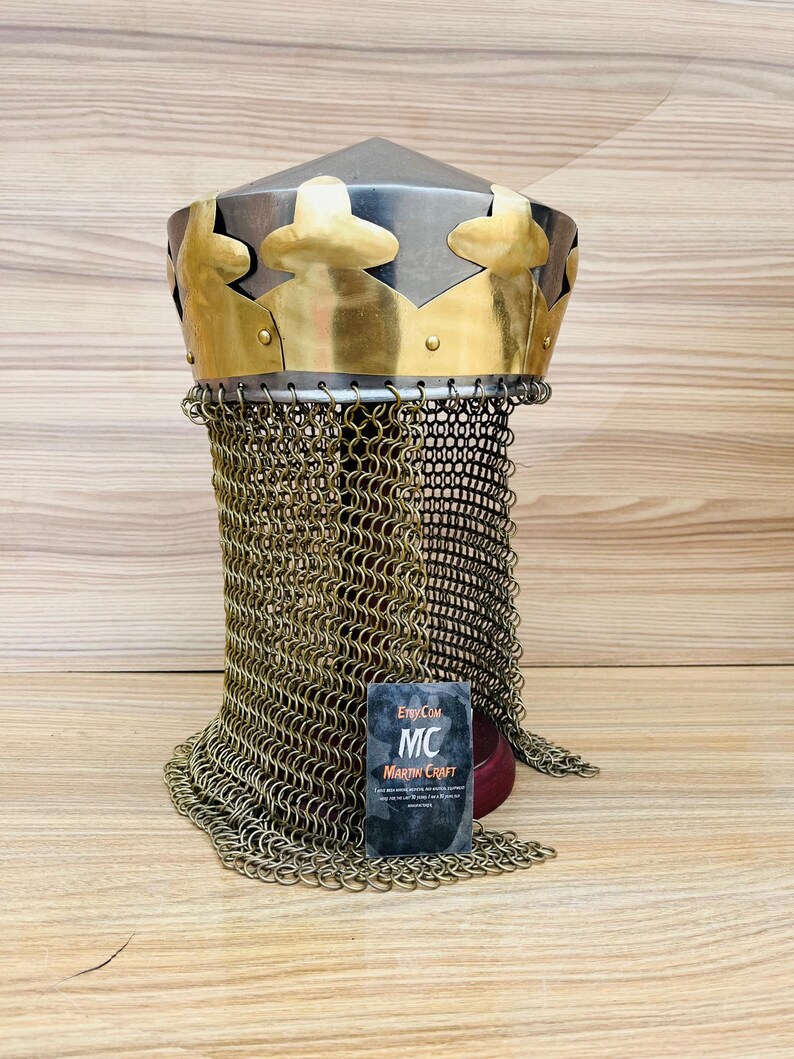 Medieval Knight’s Chainmail Helmet-historical Battle Ready Kettle Head ...
