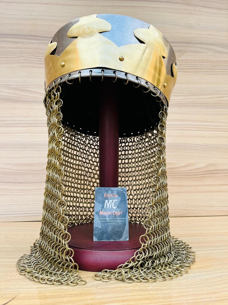 Medieval Knight’s Chainmail Helmet-historical Battle Ready Kettle Head ...