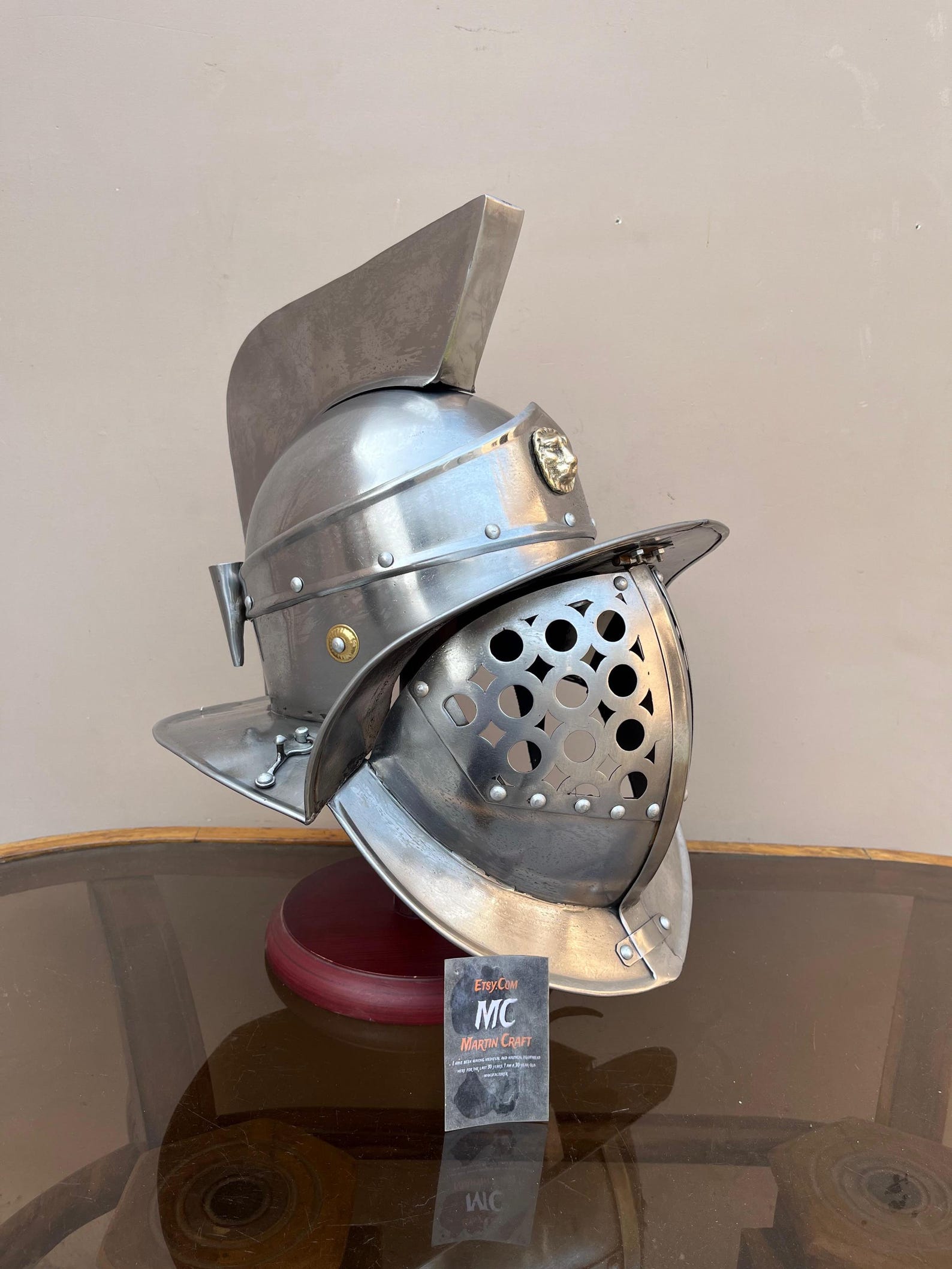 Handcrafted Steel Gladiator Helmet: Medieval Warrior Cosplay - Etsy UK