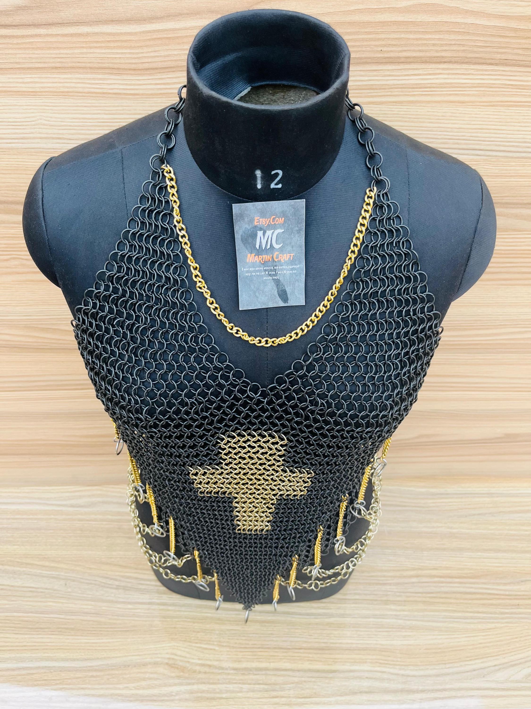 Chainmail Armor Set-medieval Top & Skirt-chain Layer Top-layer Body ...