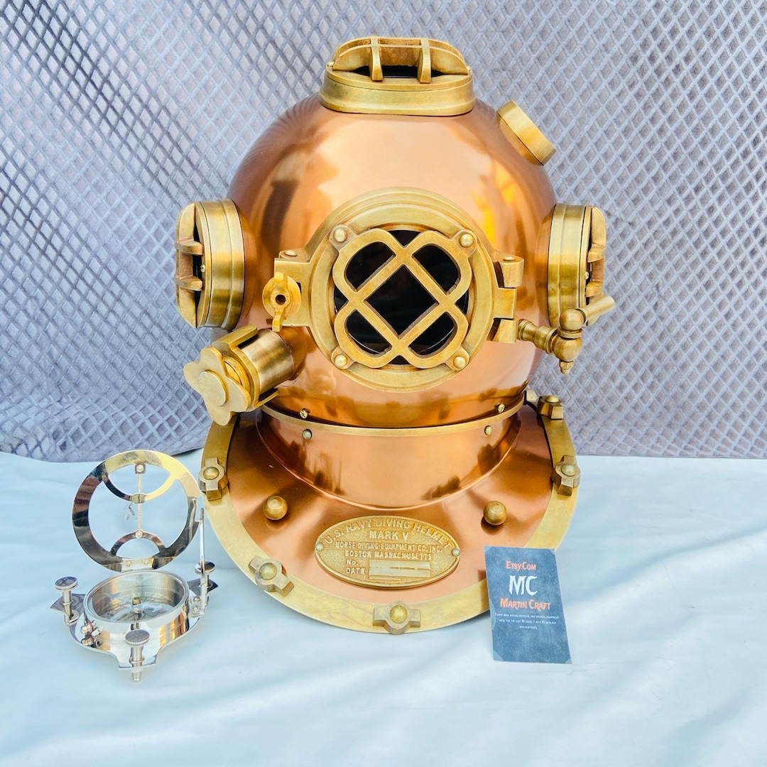 Commando Diving Helmet I Scuba Vintage Diving Helmet 18 Deep Sea Diving ...