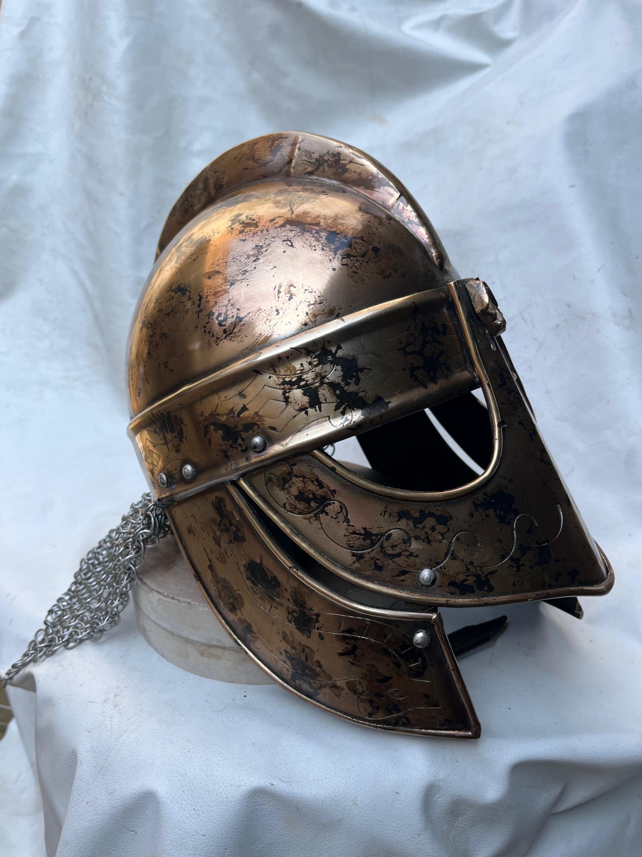 Medieval Knight's Chainmail Helmet-battle-ready Bascinet Chainmail ...
