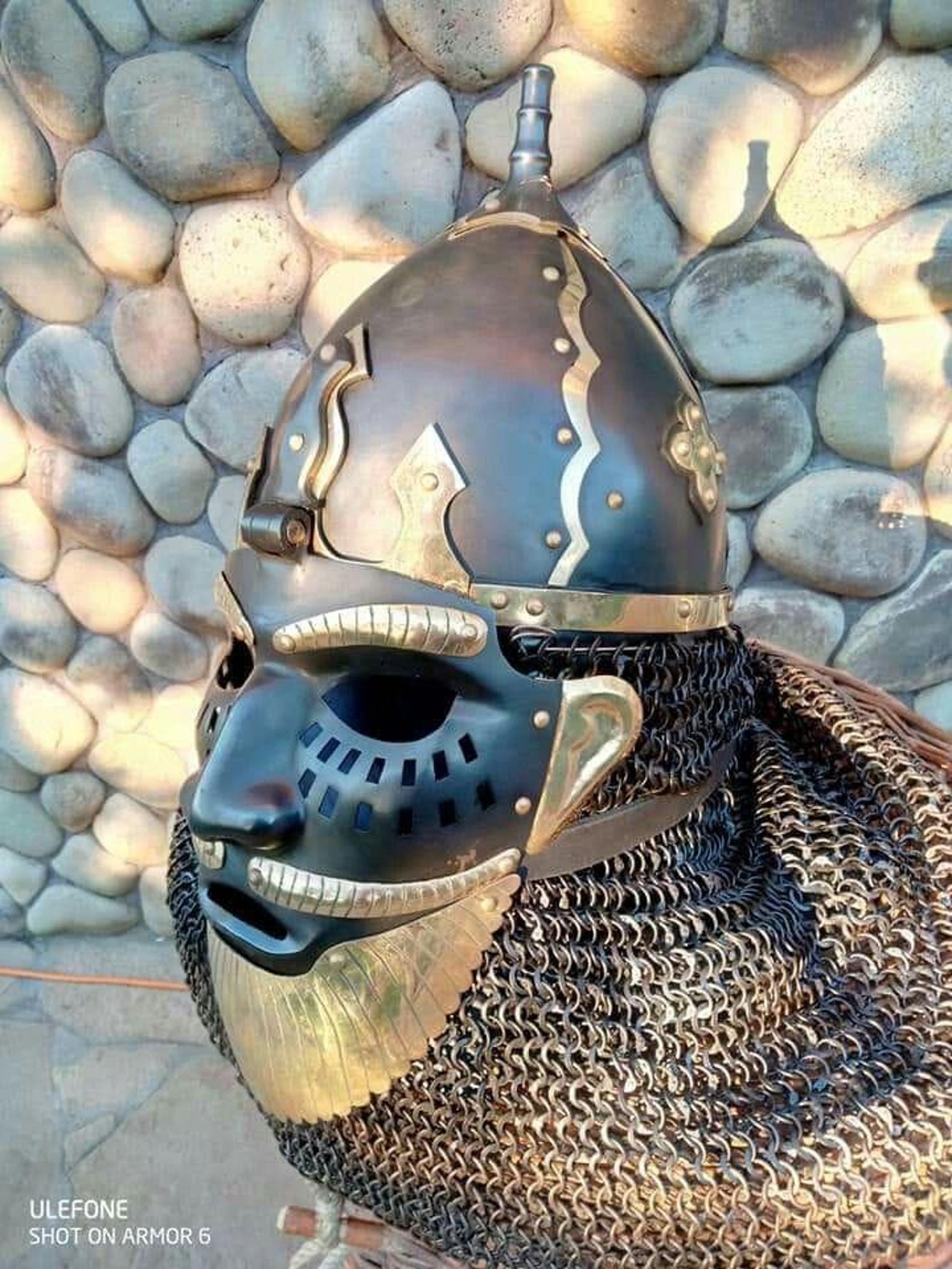 Handcrafted Marauder Chain Viking Helmet Authentic Norse Warrior ...