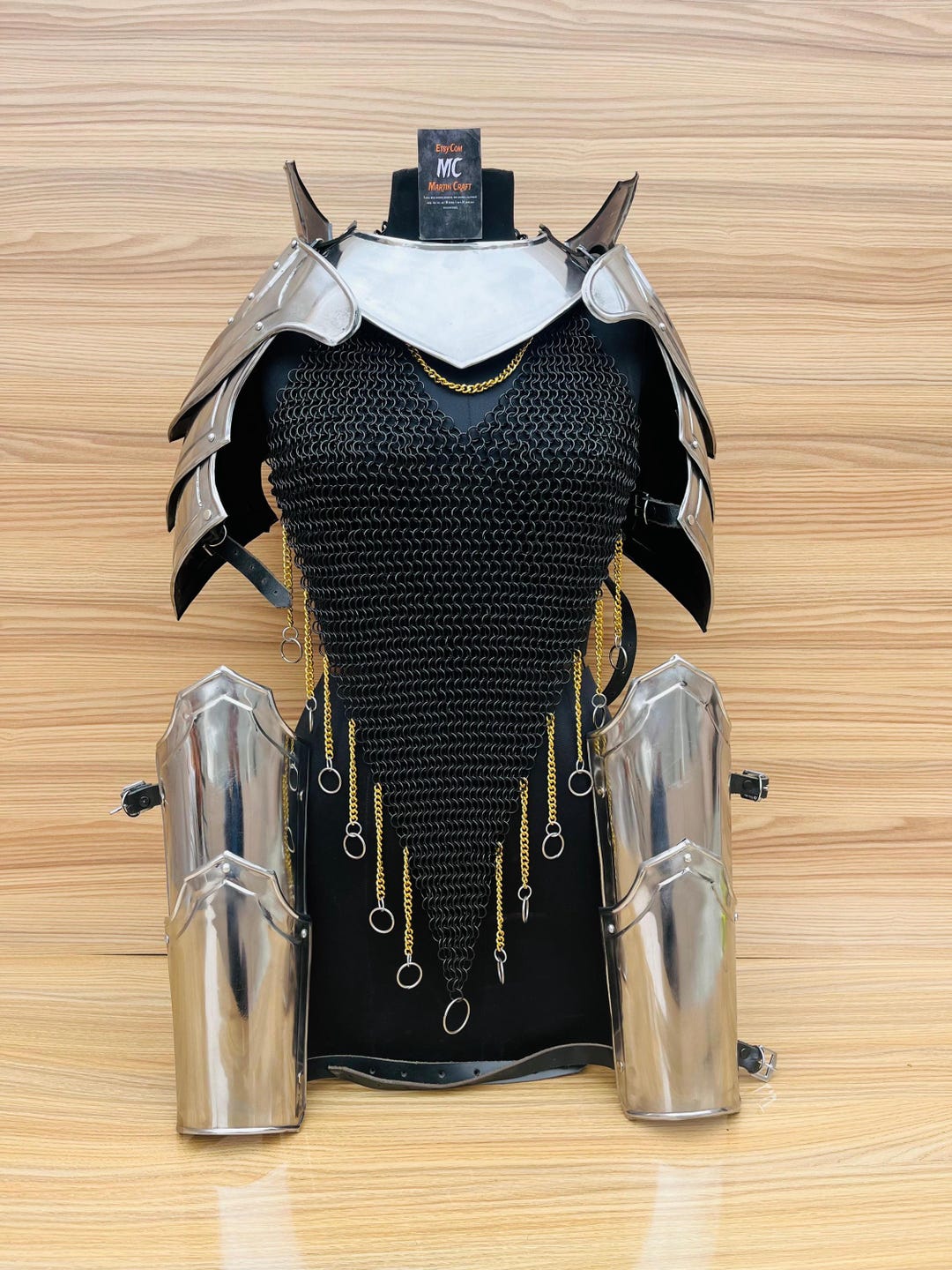 Medieval Gorget Pauldron Waist Armor, Women Chainmail Armor, for ...