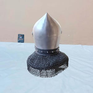 Crusader Knight Chainmail Helmet: Medieval Armor, SCA LARP Cosplay - Etsy