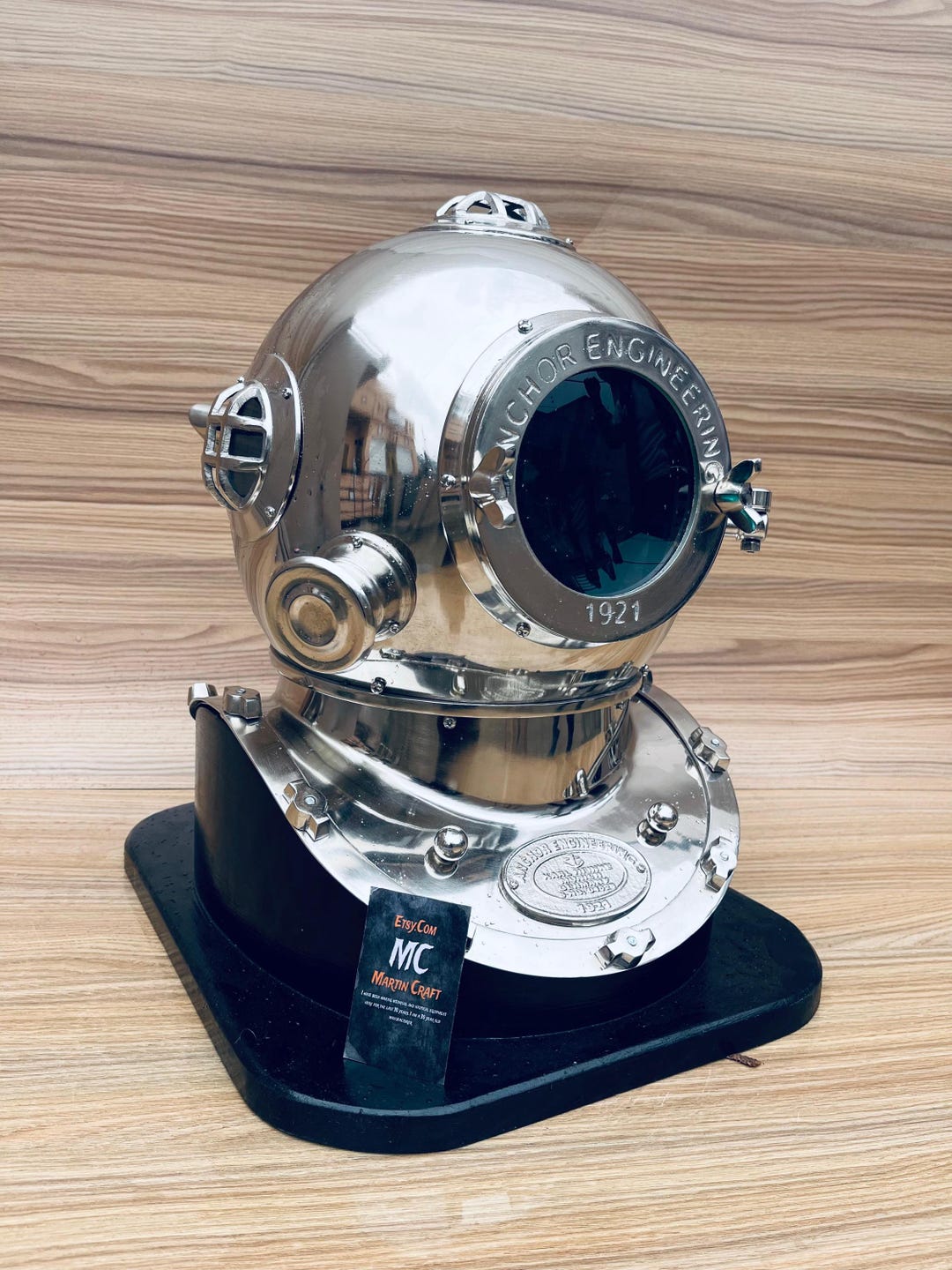 Rare Handcrafted 1921 Anchor Engineering German 18" Diving Helmet I ...