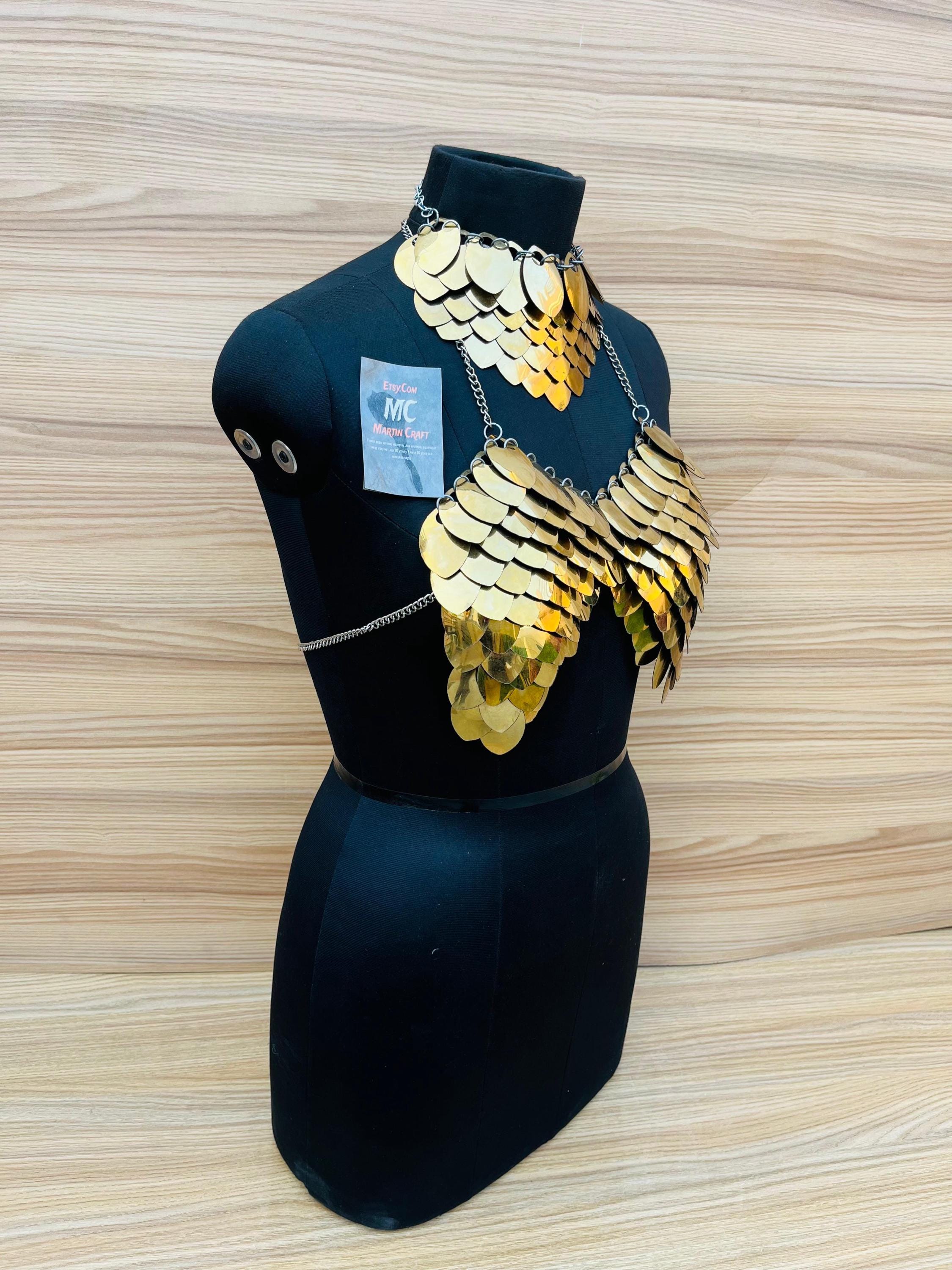 Women's Medieval Scale Mail Bra-custom Made-handcrafted Dragon Scale ...