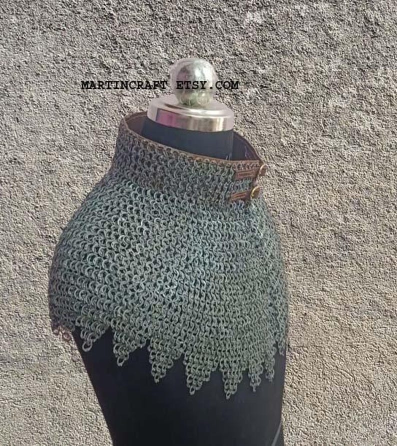 Medieval Chainmaile Gorget , Piece of Armor to Protect the Neck Usually ...