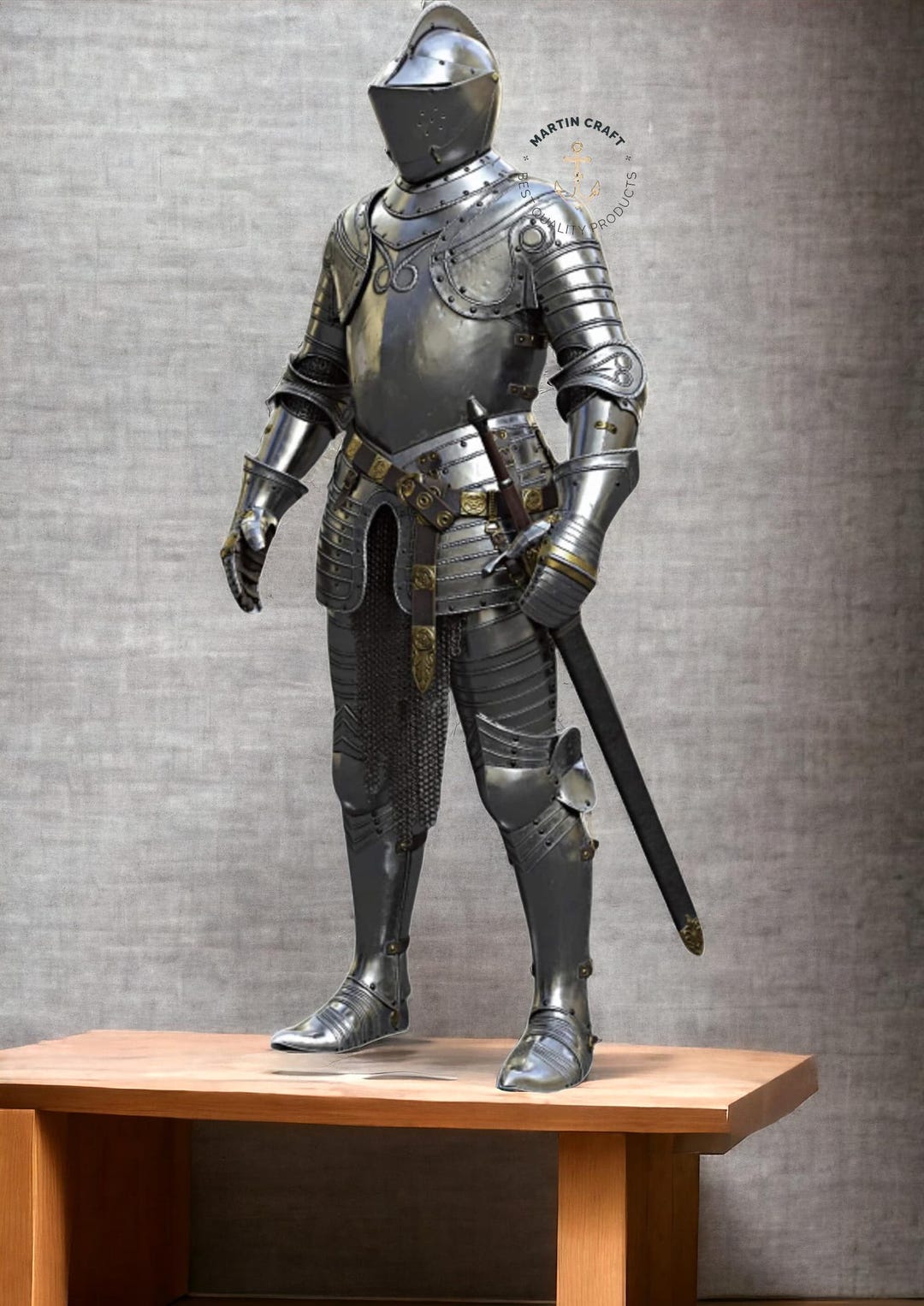 Handcrafted Medieval Knight Armor Set, Full Suit of Armor for Cosplay ...