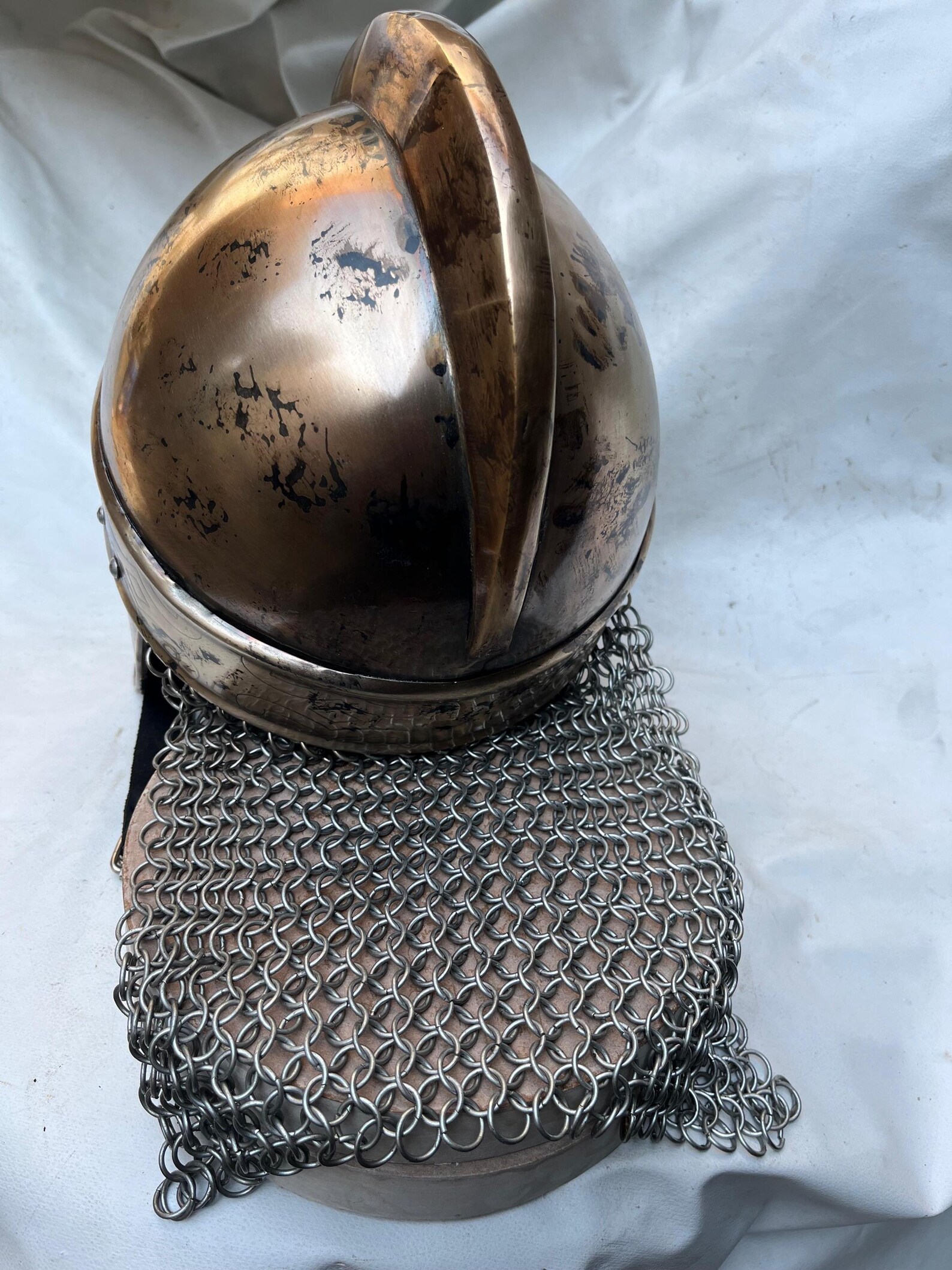 Medieval Knight Helmet chainmail Helmet Battle-ready Helmet Bascinet Helmet for SCA HMB Combat ...