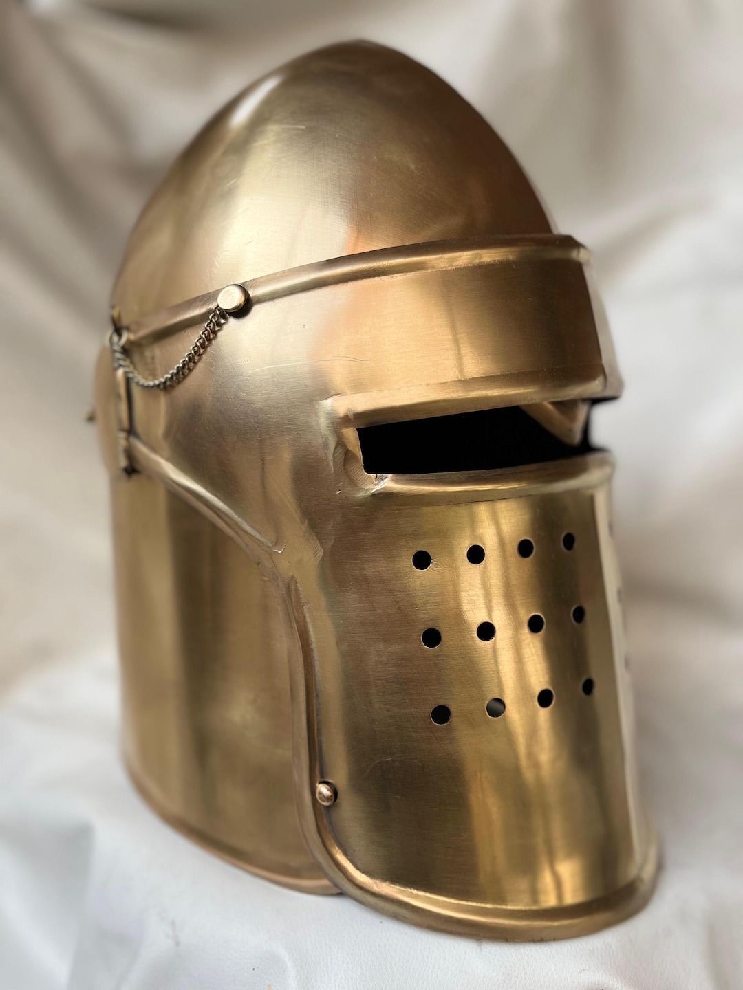 Visored Barbute Helmet, Knight Templar Fantasy Helmet, Larp SCA Armor ...