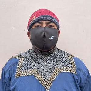 Medieval Knight's Chainmail Neck Collar for Men-historical Custom ...