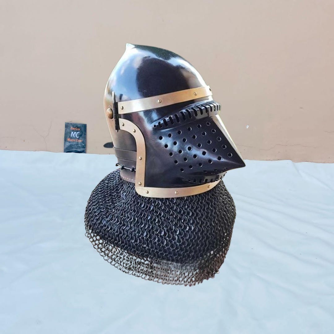 Medieval Knight Chainmail Helmet-crusader Style Armor, Perfect for ...