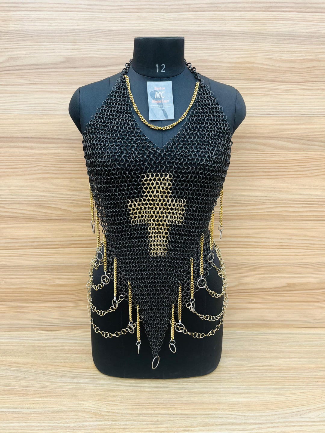 Chainmail Armor Set-medieval Top & Skirt-chain Layer Top-layer Body ...