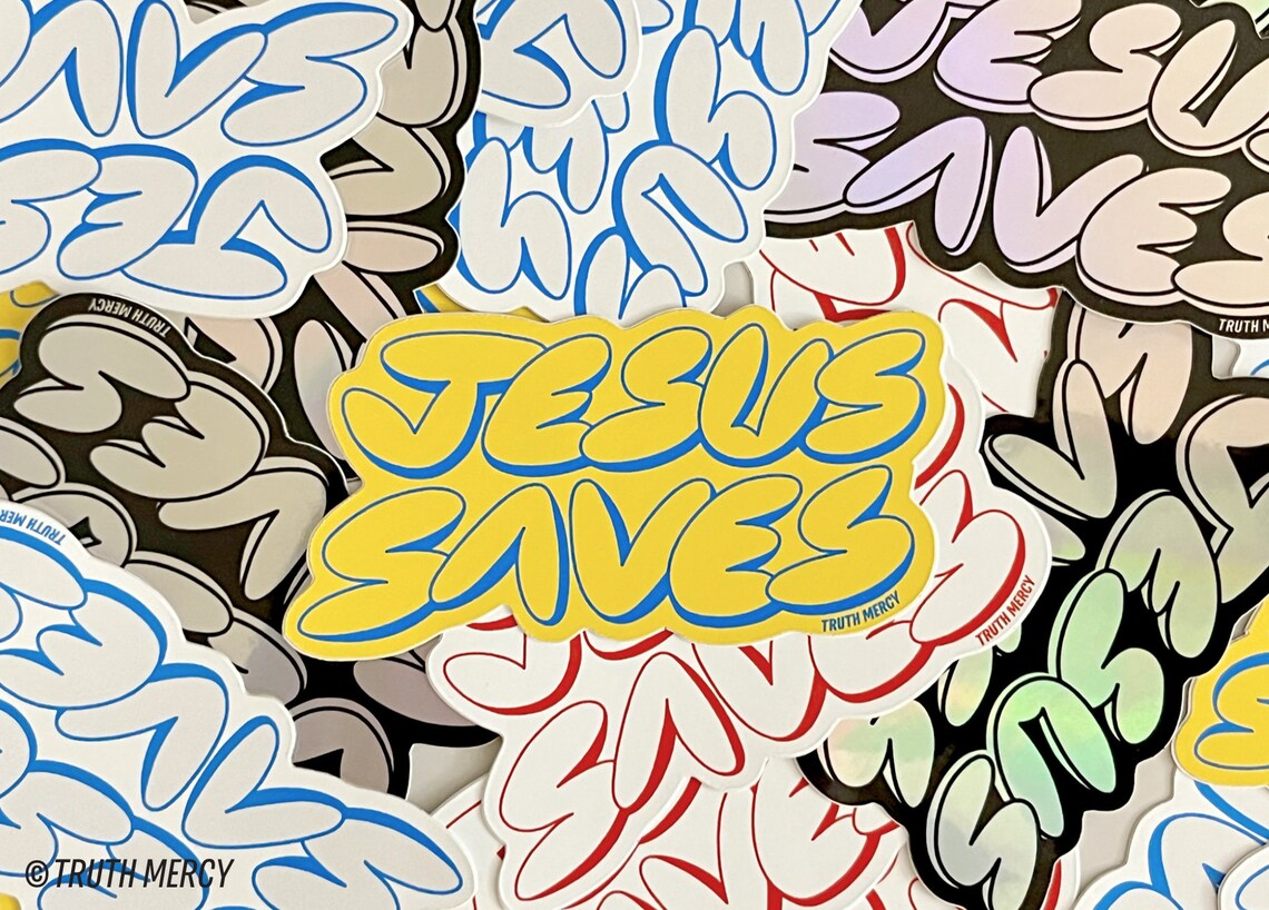 Jesus Saves Sticker – Waterproof Christian Decal - Etsy