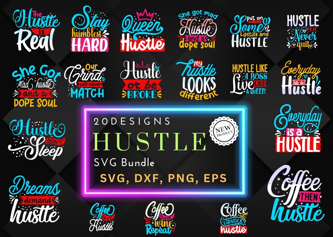 20 Sassy Hustle SVG Bundle: Cricut & Silhouette Designs (digital Download) - Etsy