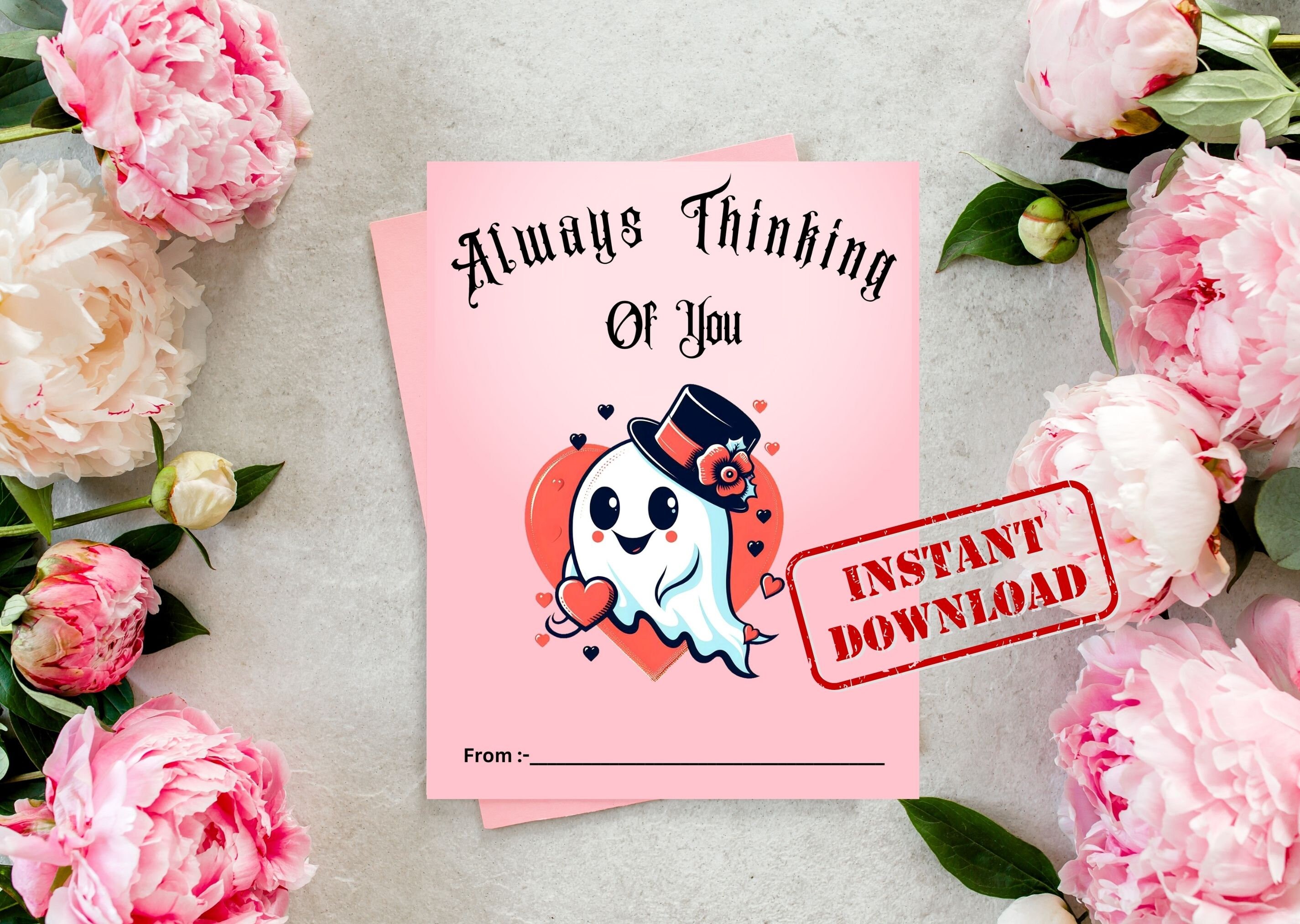 Cute Printable Spooky Valentine's Day Cards for Kids Kawaii Goth ...