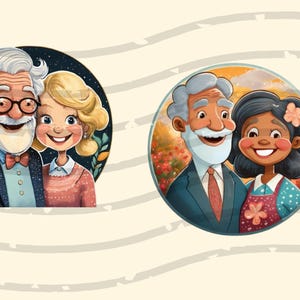 Grandparent Day Clipart Bundle, 37 Cute Watercolor Clipart, Family ...