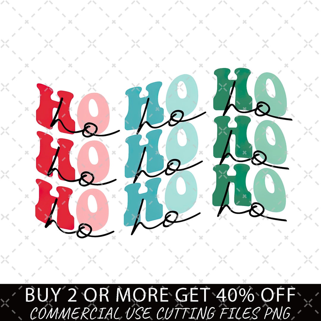 Ho Ho Ho SVG Ho Ho Ho PNG Christmas SVG Retro Svg for - Etsy