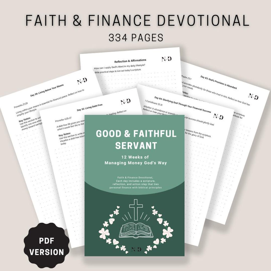 Biblical Finance Devotional | 12-week Christian Financial PDF Journal ...