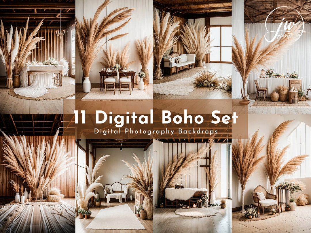11 Digital Backdrops, Boho Indoor Maternity Sets, Maternity Backdrop ...