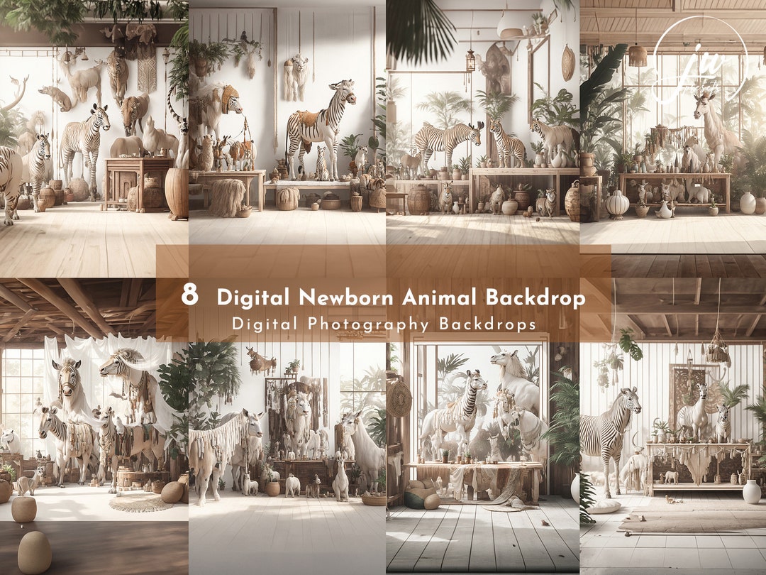 8 Digital Backdrops Newborn Animal Backdrop, Newborn Photography ...